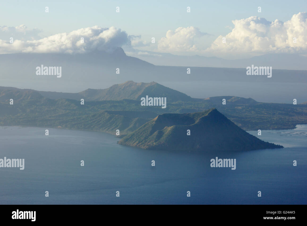 Lake Taal and Taal volcano from Tagaytay, Luzon, Philippines Stock ...