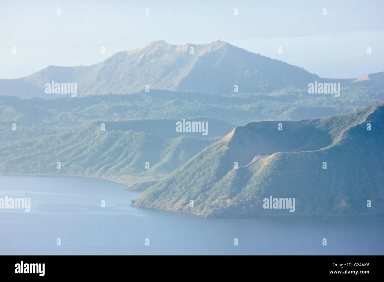 Lake Taal and Taal volcano from Tagaytay, Luzon, Philippines Stock ...