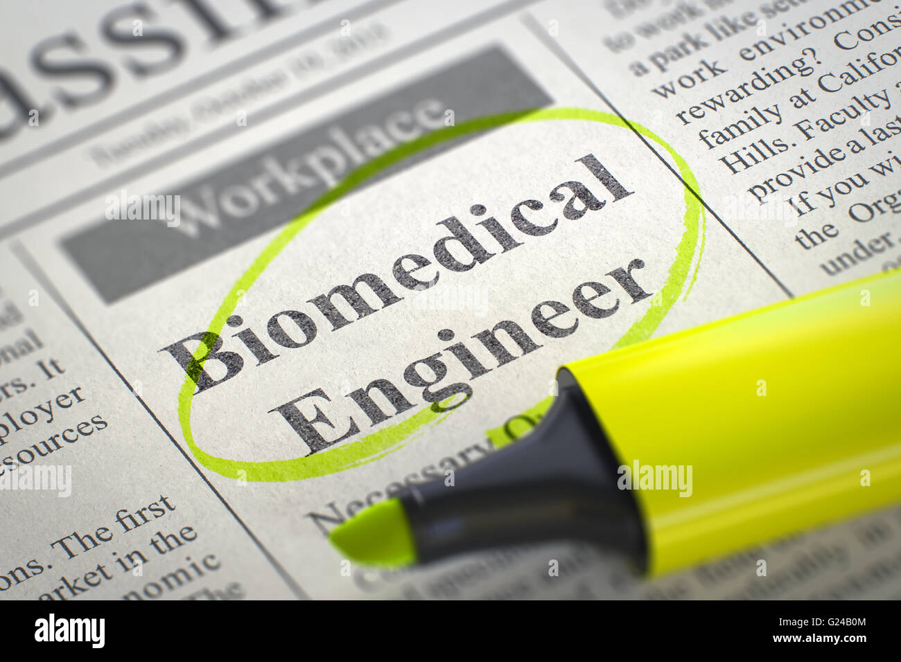 We're Hiring Biomedical Engineer Stock Photo - Alamy