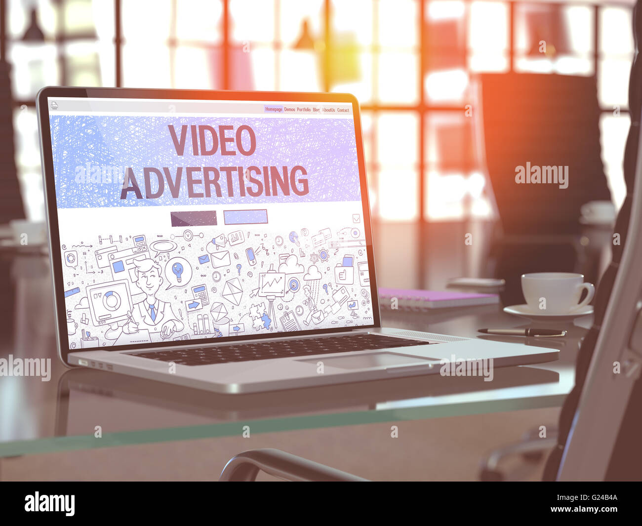 Banner advertising laptop hi-res stock photography and images - Alamy