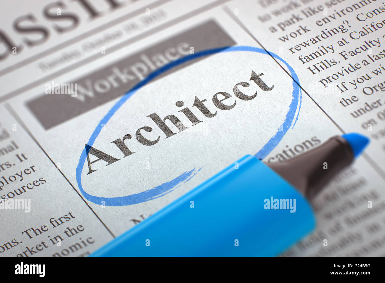 Job Opening Architect Stock Photo - Alamy