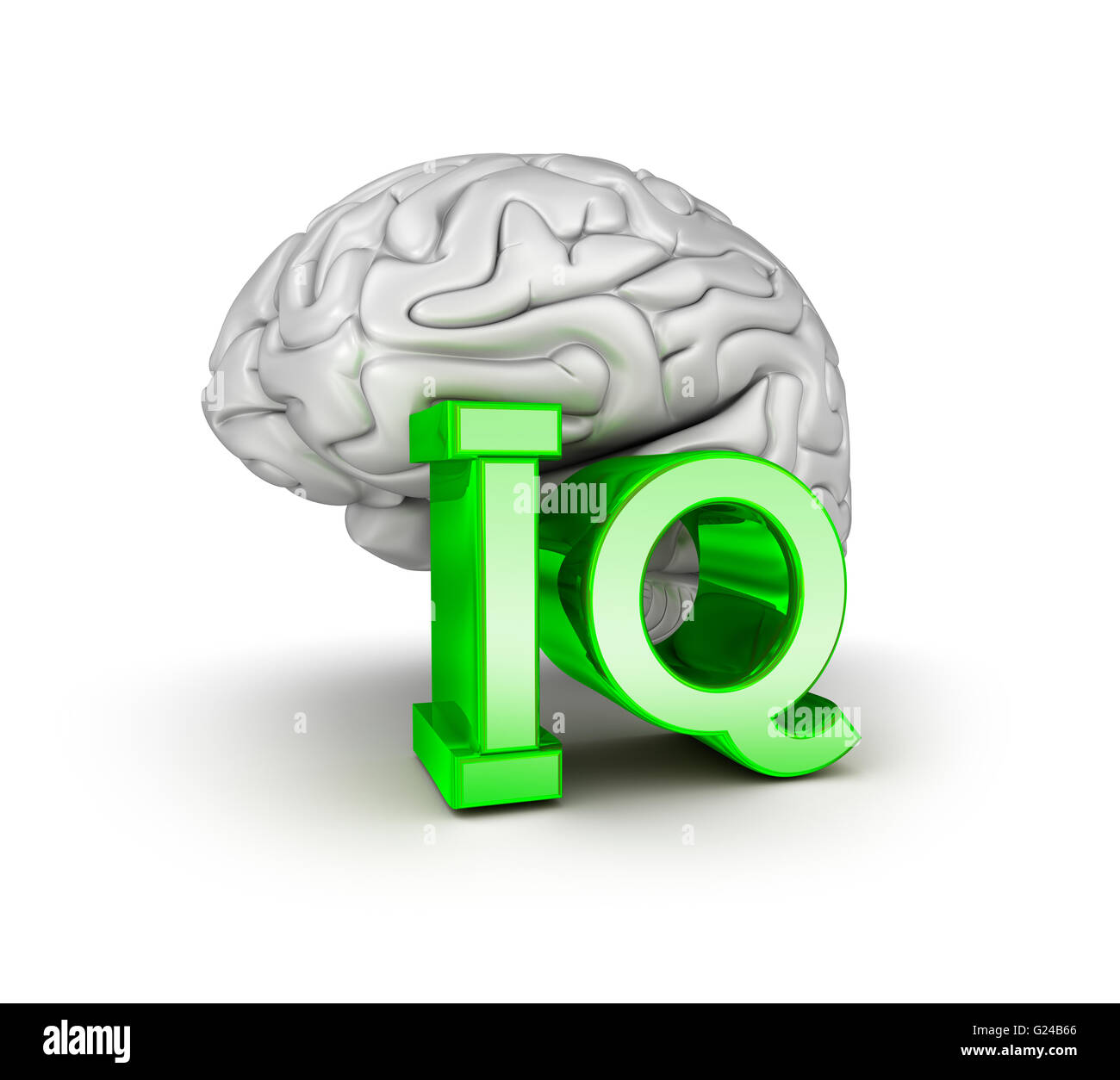Iq test and brain, 3d Concept Stock Photo - Alamy