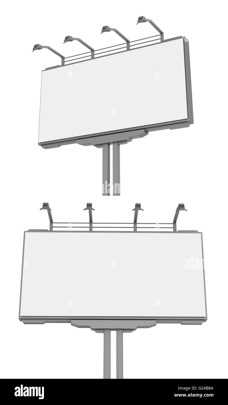 Empty advertisement hoarding , billboard . Isolated Stock Photo - Alamy