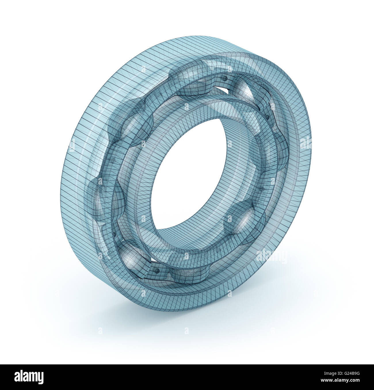 Wire bearing design, isolated on white Stock Photo - Alamy