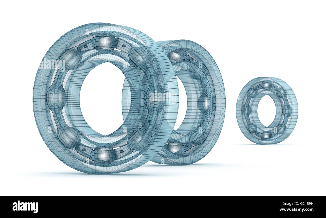 Wire bearing design, isolated on white Stock Photo - Alamy