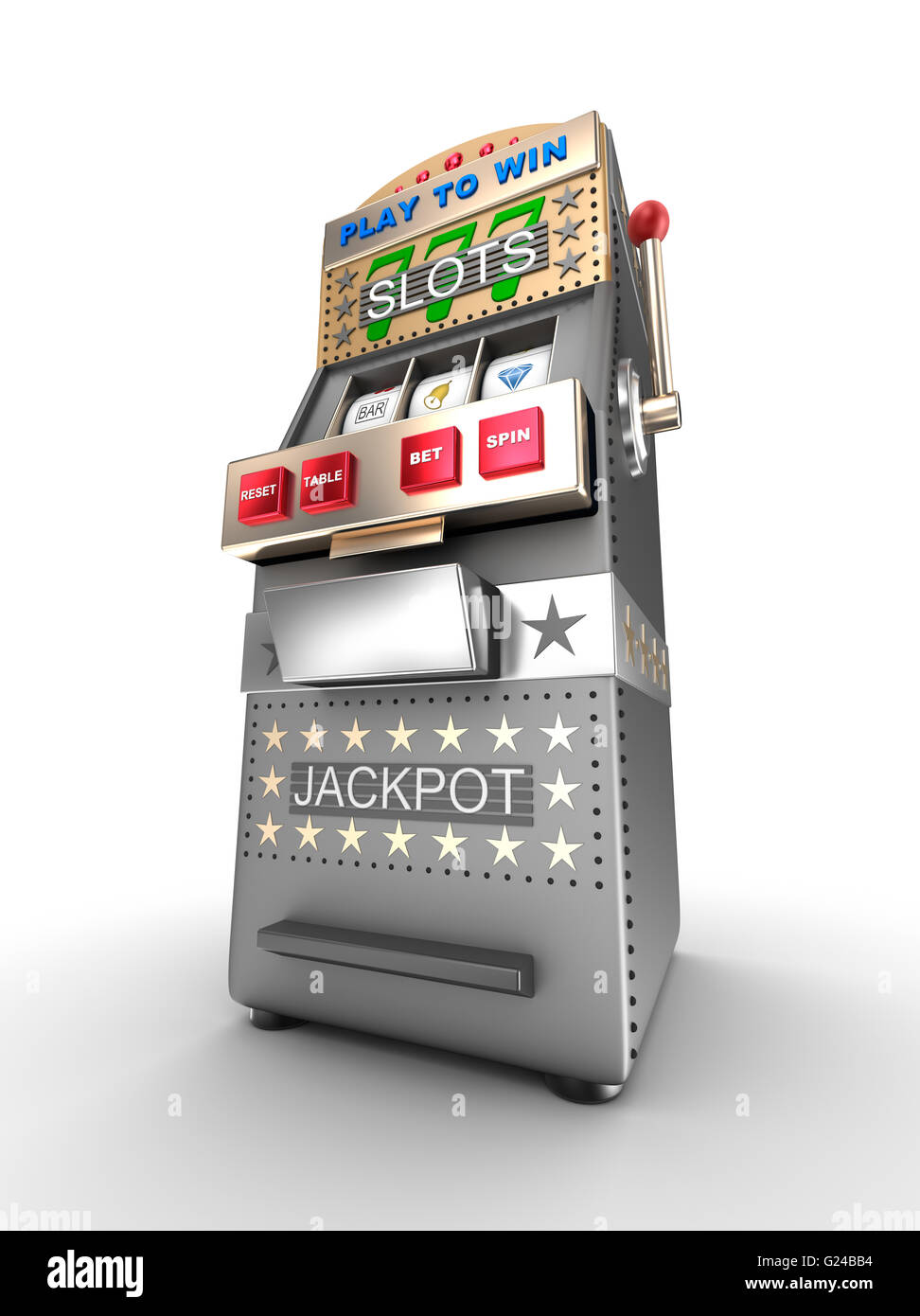 Slot machine, gamble machine Stock Photo - Alamy