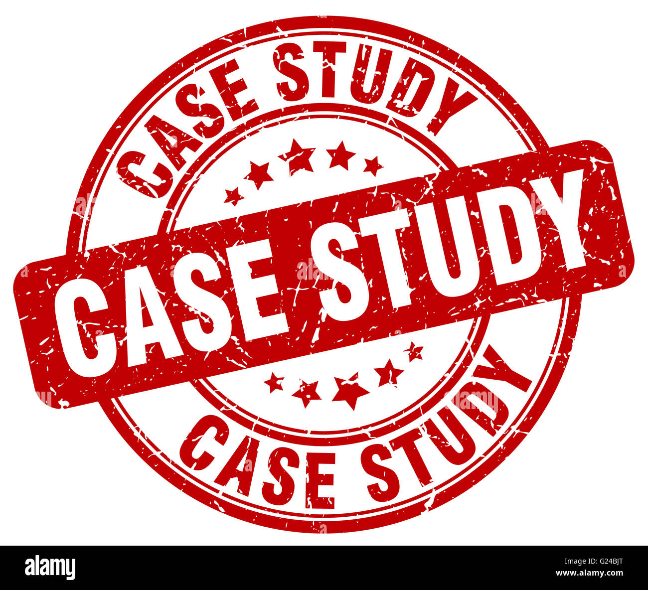 case study red grunge round vintage rubber stamp Stock Photo - Alamy