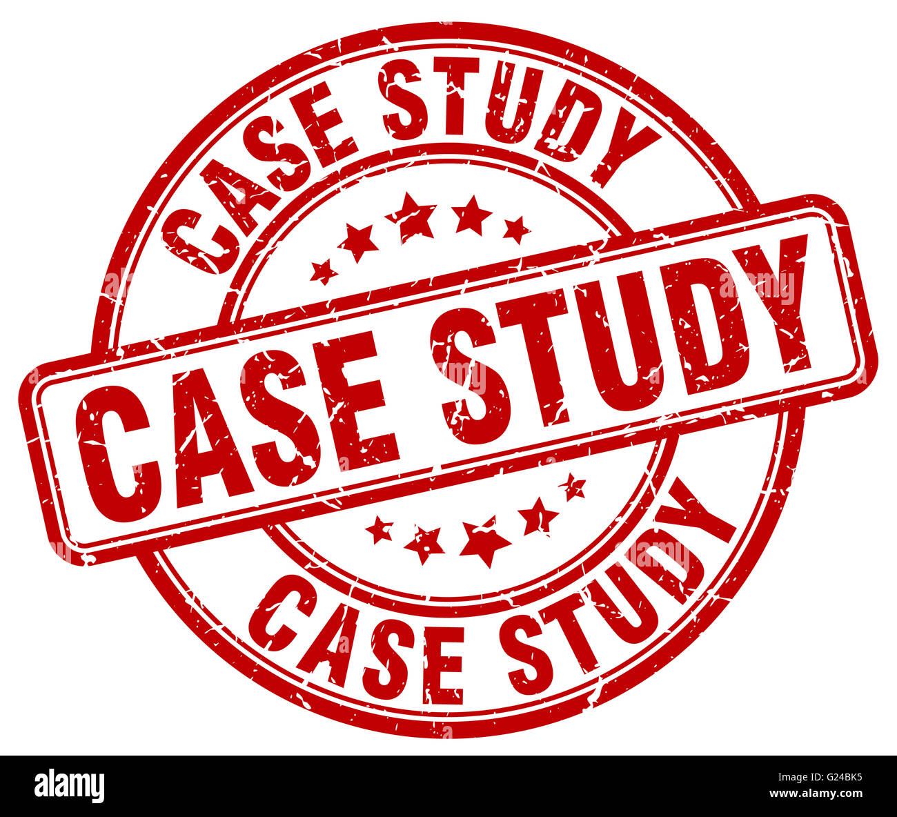 case study red grunge round vintage rubber stamp Stock Photo - Alamy
