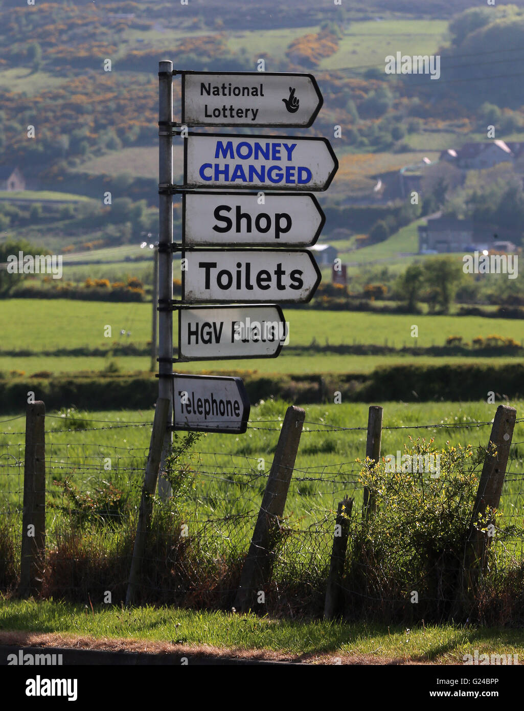 A stock picture of the border between Dundalk in the Republic of ...