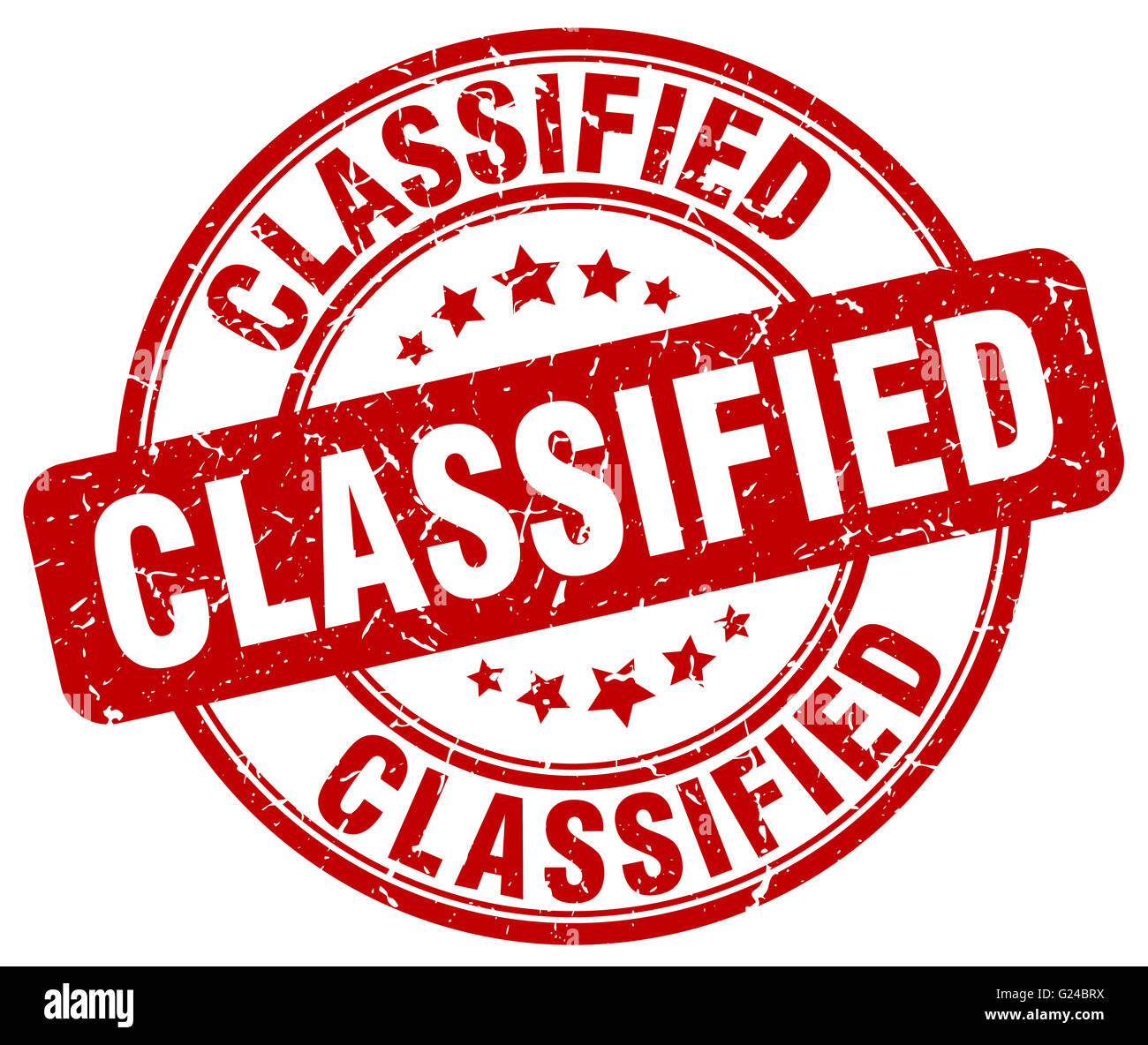 classified red grunge round vintage rubber stamp Stock Photo - Alamy