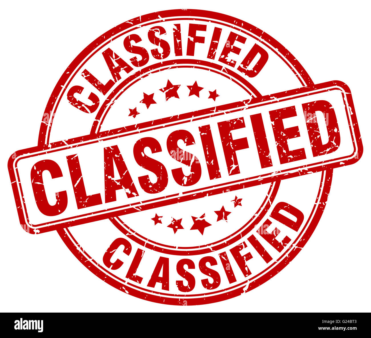 classified red grunge round vintage rubber stamp Stock Photo - Alamy