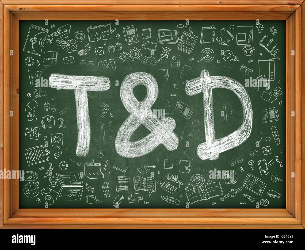 Training and Development Concept. Green Chalkboard Stock Photo - Alamy