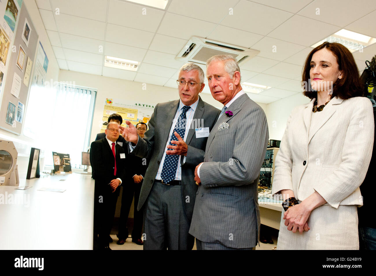 The Prince of Wales speaks with Professor Vincent Fusco, as Northern ...