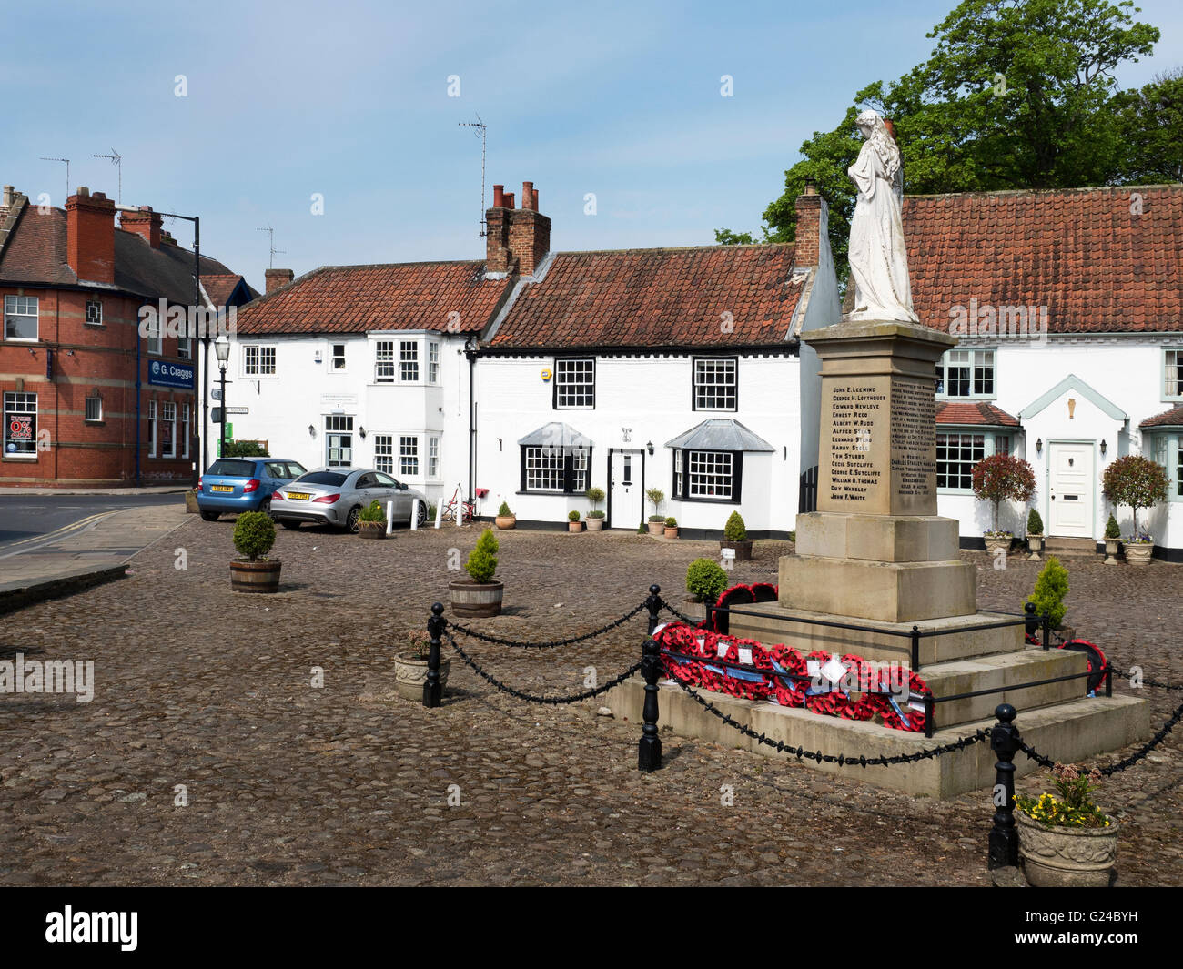 War Memorial in Hall Square at Boroughbridge North Yorkshire England ...