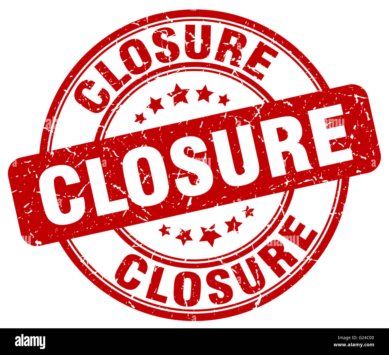 closure red grunge round vintage rubber stamp Stock Photo - Alamy