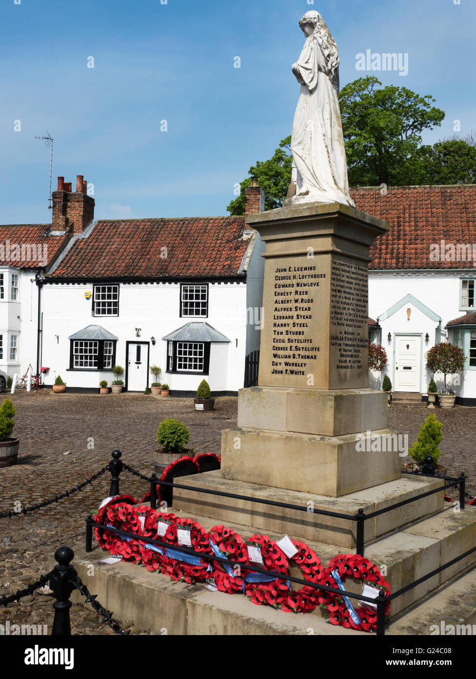 War Memorial in Hall Square at Boroughbridge North Yorkshire England ...