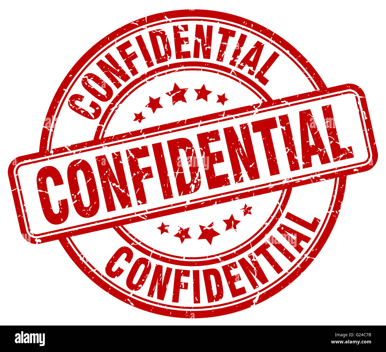 confidential red grunge round vintage rubber stamp Stock Photo - Alamy
