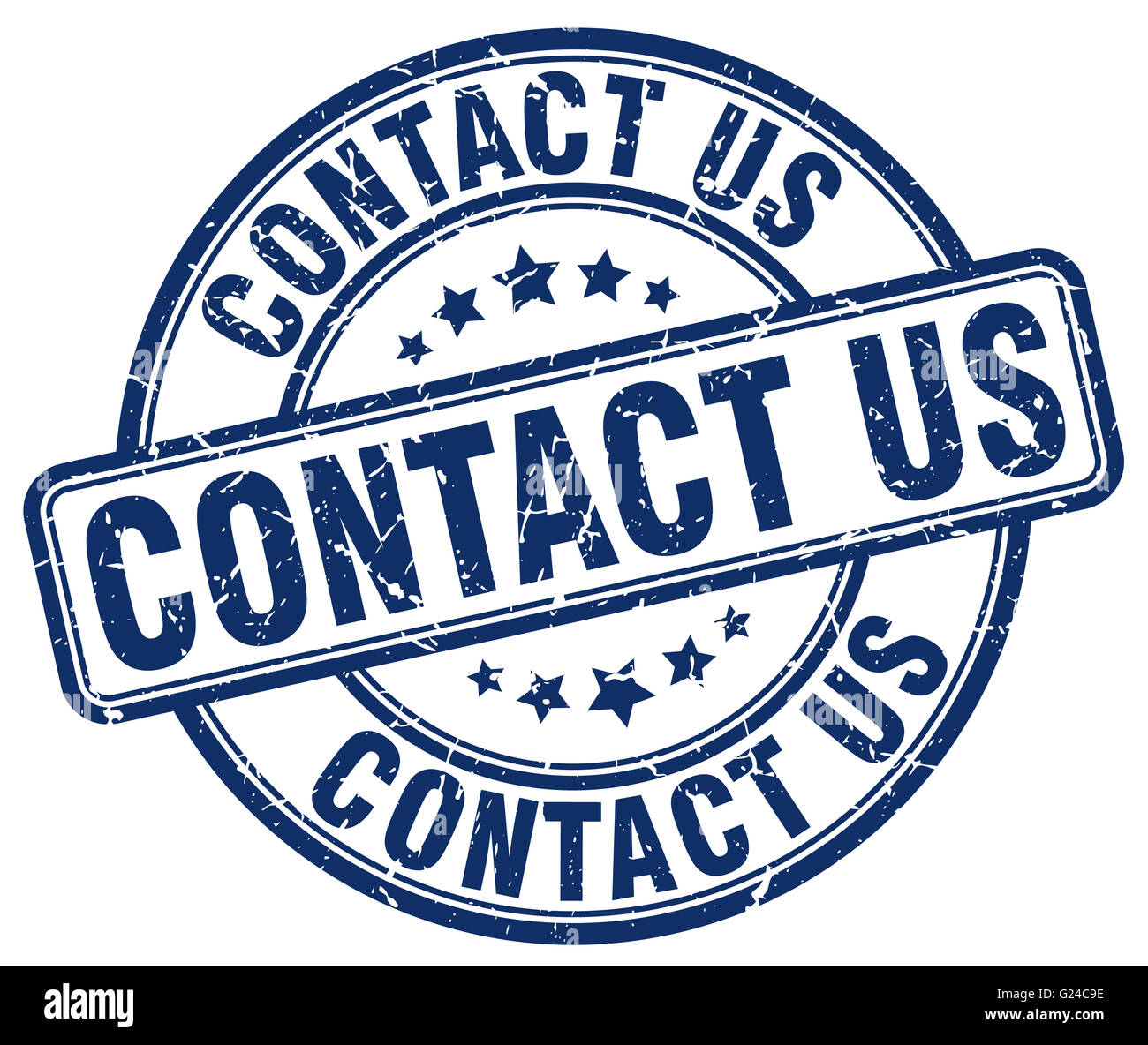 contact us blue grunge round vintage rubber stamp Stock Photo - Alamy