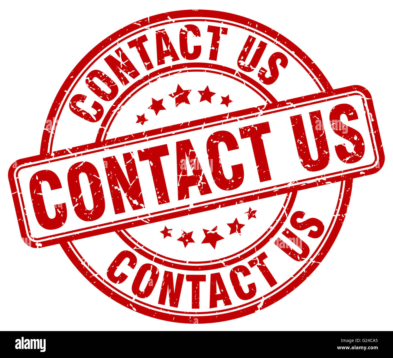 contact us red grunge round vintage rubber stamp Stock Photo - Alamy