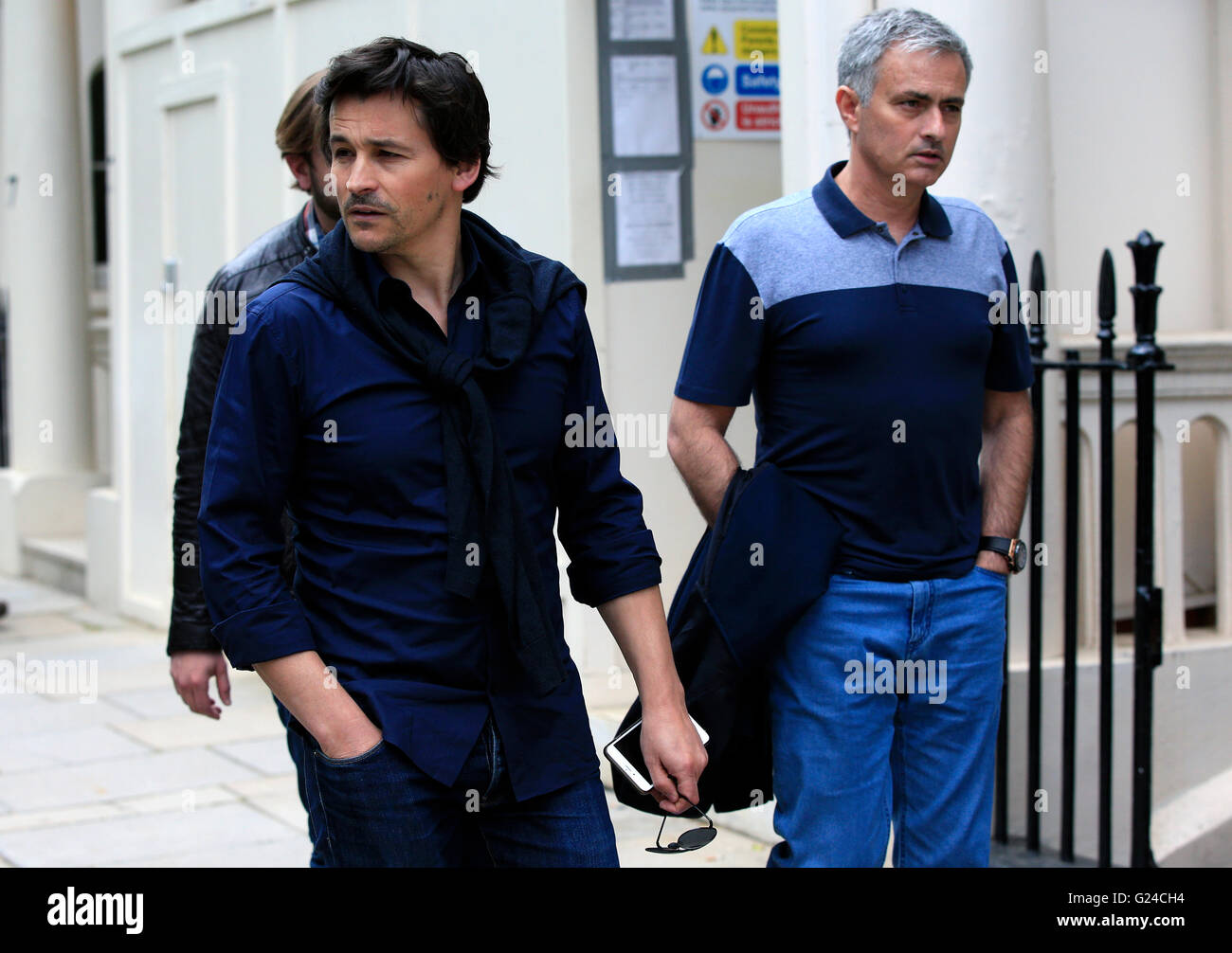 Jose Mourinho (right) and Rui Faria (left) pictured near Mourinho's ...