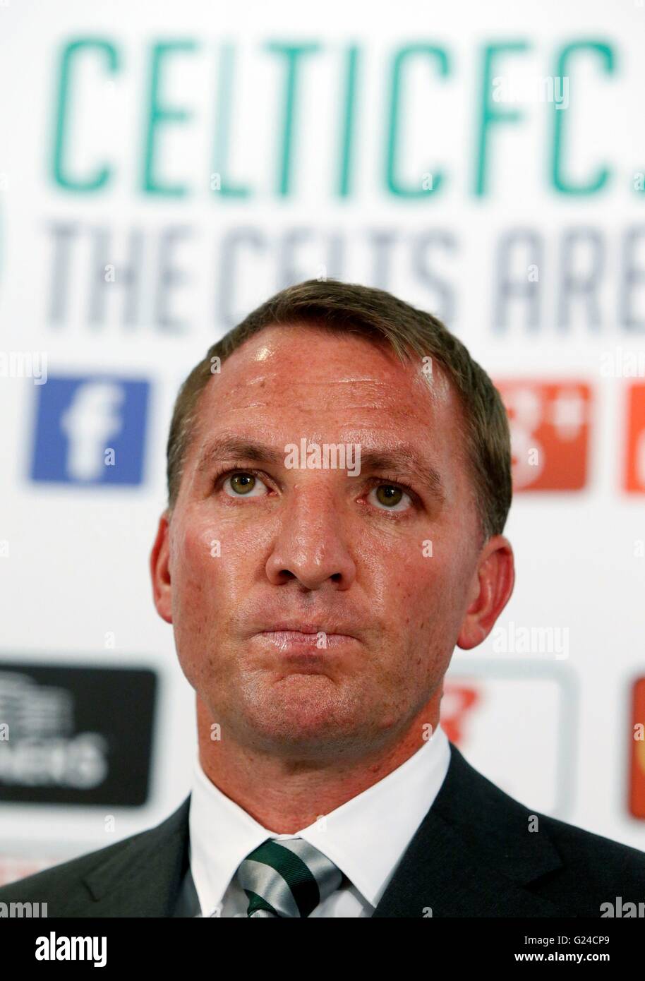 New Celtic manager Brendan Rodgers during a press conference at Celtic ...