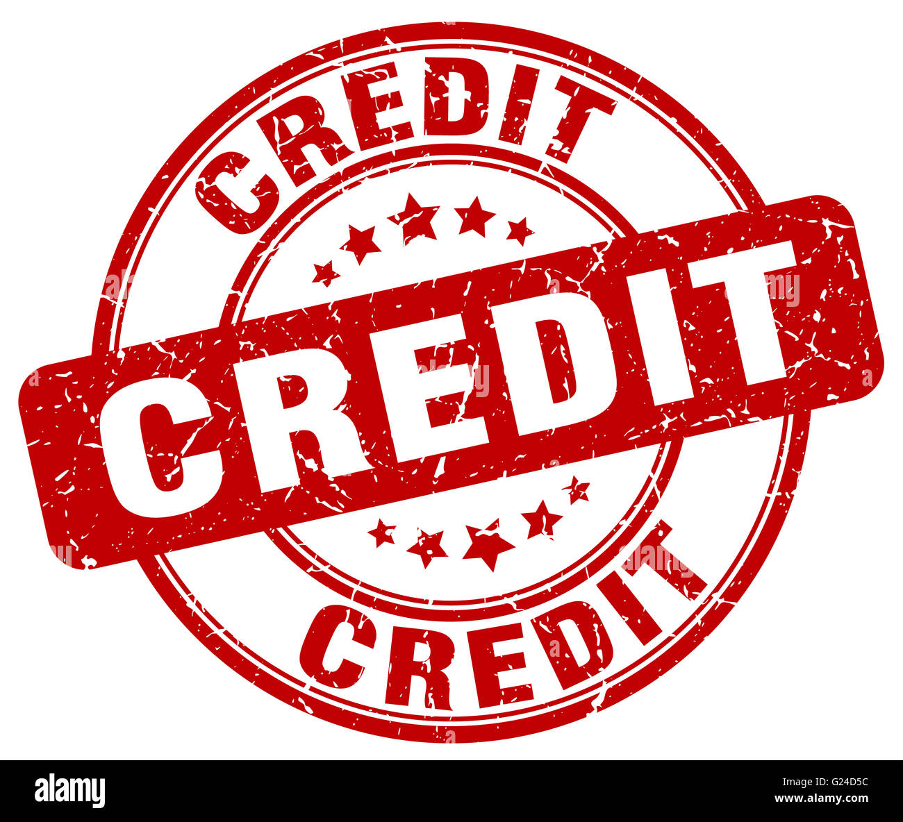 credit red grunge round vintage rubber stamp Stock Photo - Alamy
