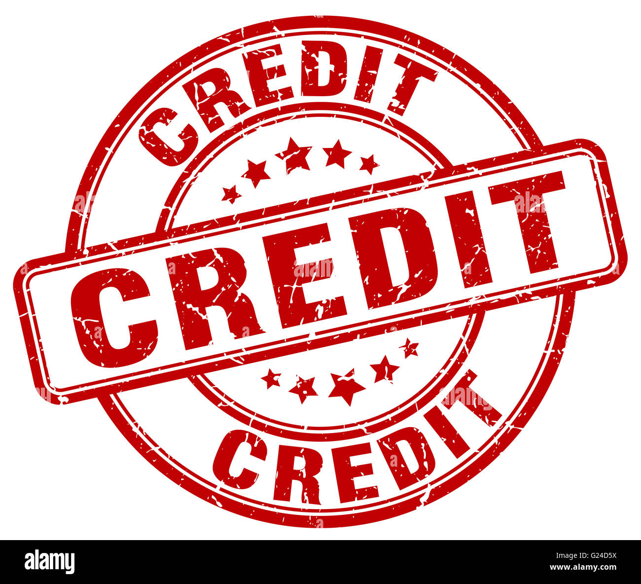 credit red grunge round vintage rubber stamp Stock Photo - Alamy