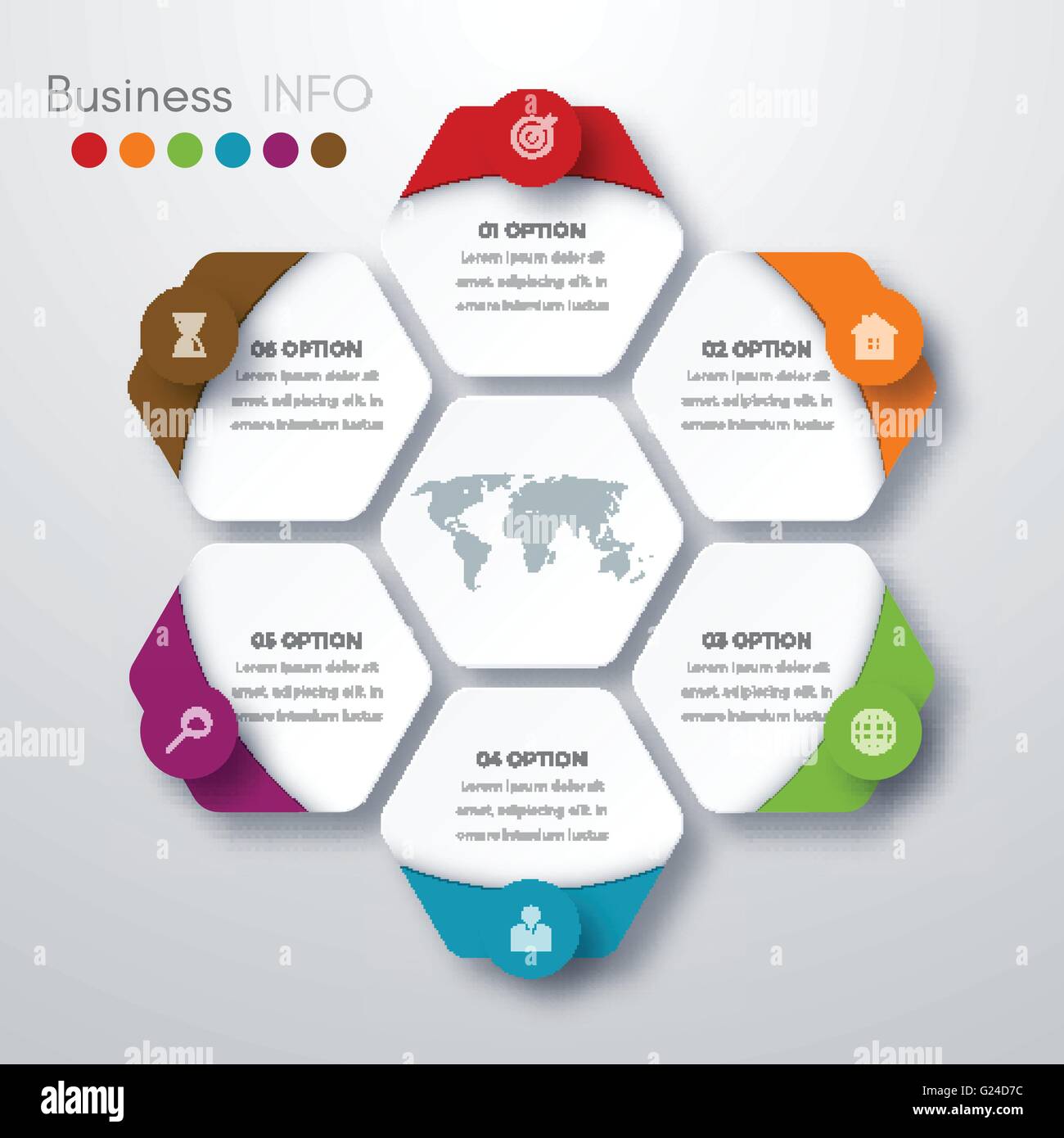 Vector illustration infographics six options Stock Vector Image & Art ...