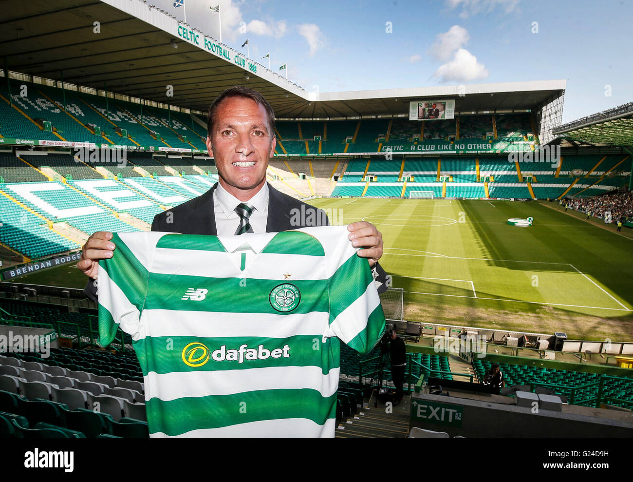 New Celtic manager Brendan Rodgers after a press conference at Celtic ...