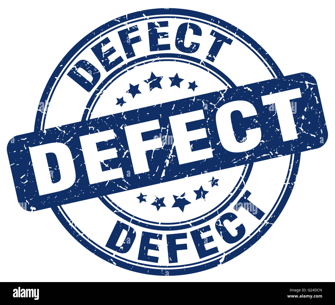 defect blue grunge round vintage rubber stamp Stock Photo - Alamy