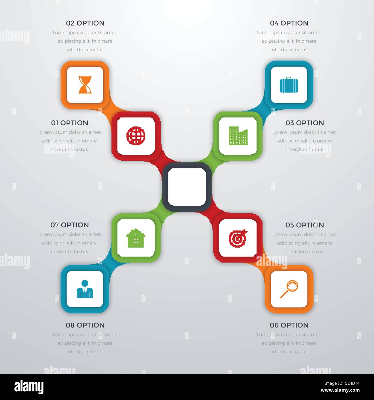 Vector illustration infographics eight options Stock Vector Image & Art ...