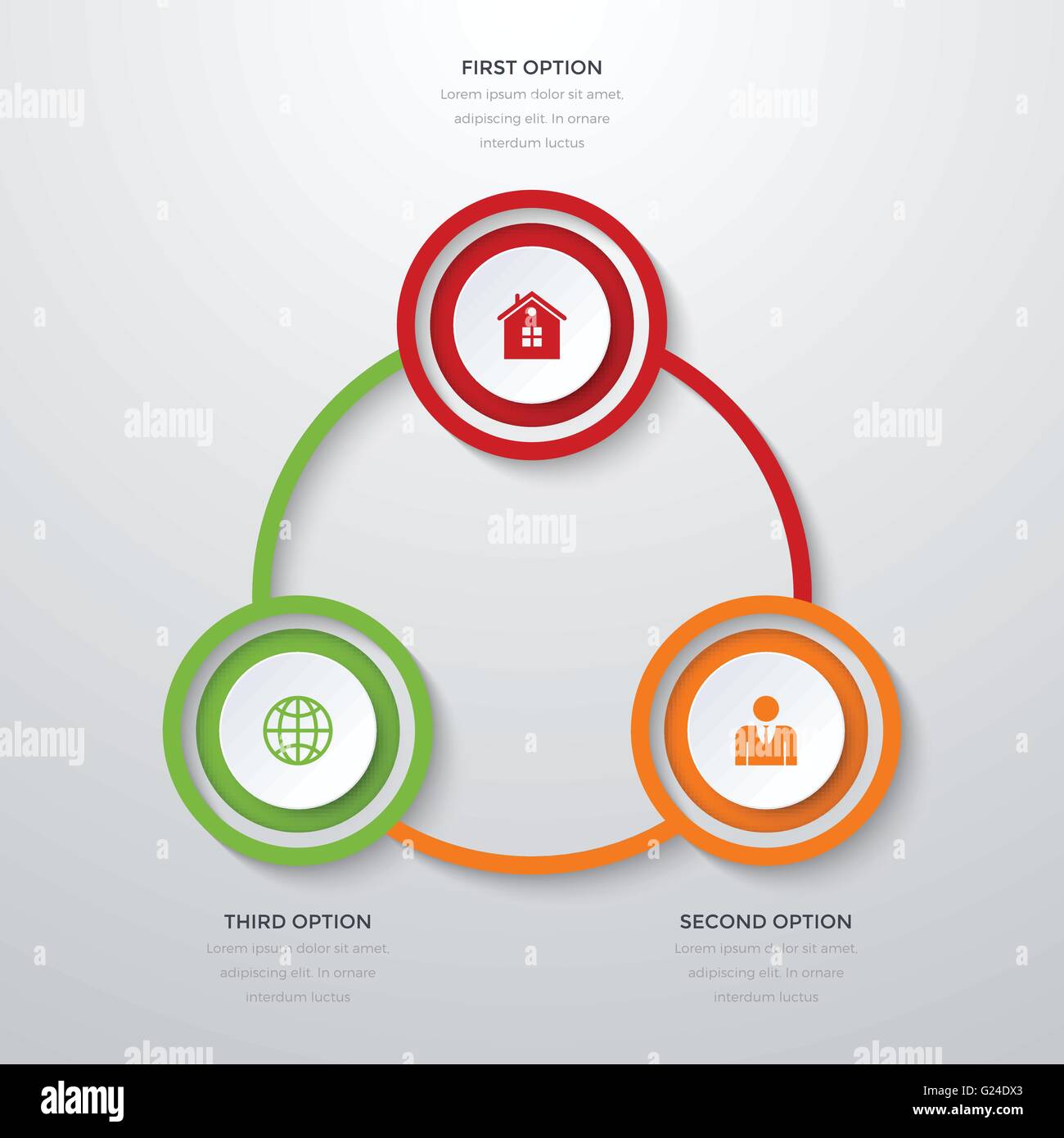 infographics three options Stock Vector Image & Art - Alamy