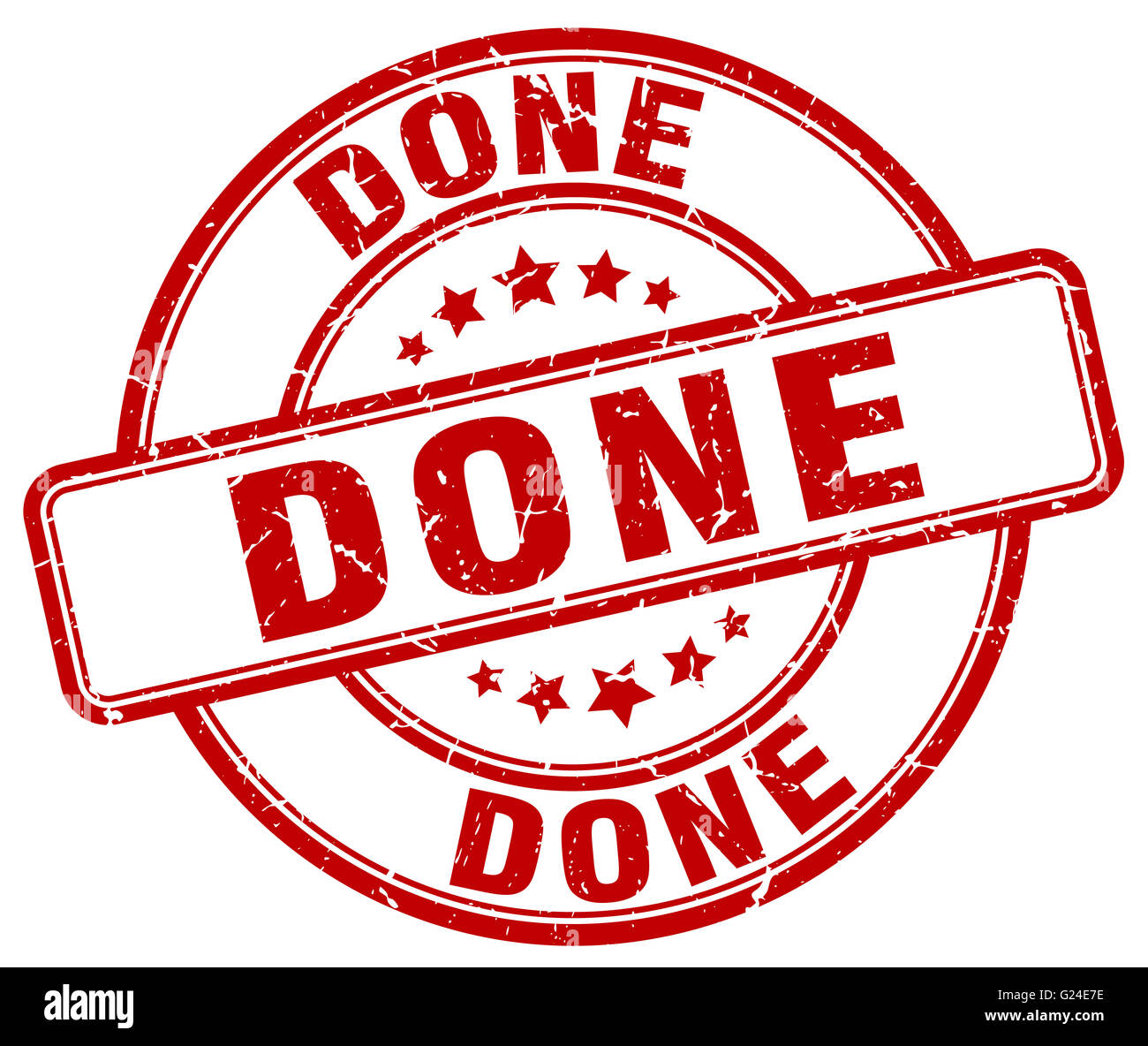 done red grunge round vintage rubber stamp Stock Photo - Alamy