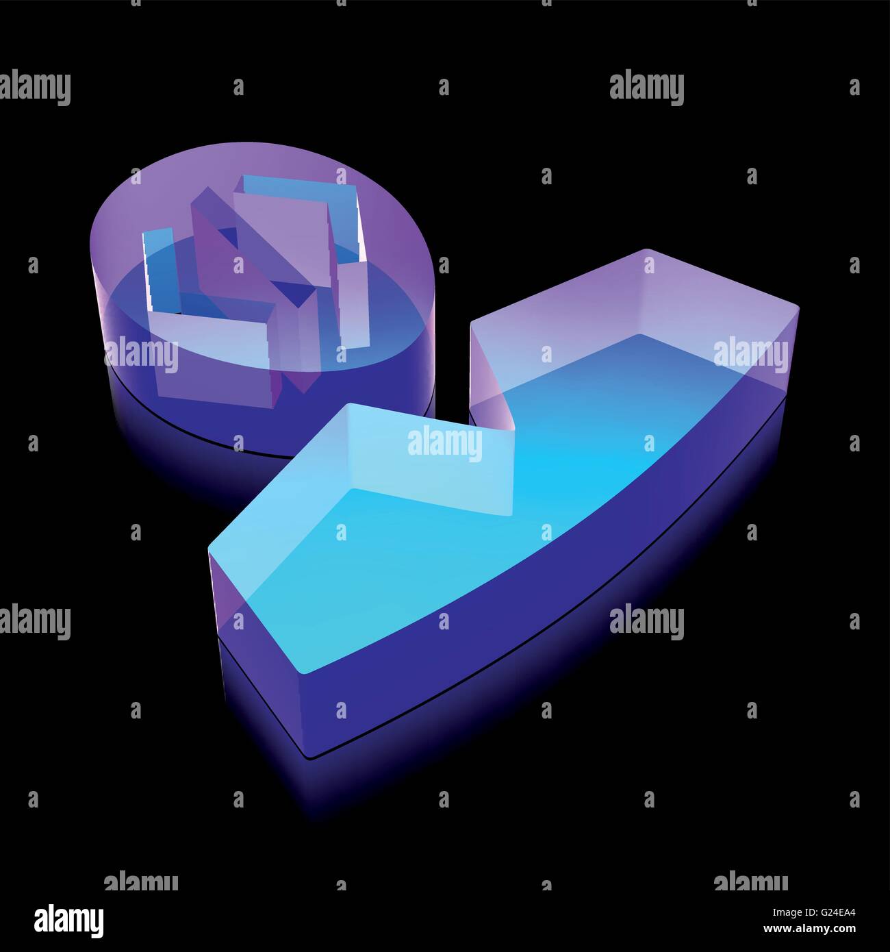 Software icon: 3d neon glowing Programmer made of glass, vector ...