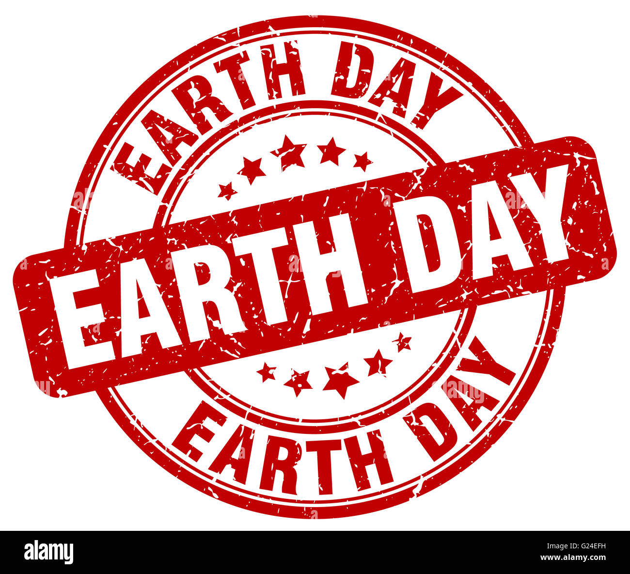earth day red grunge round vintage rubber stamp Stock Photo - Alamy