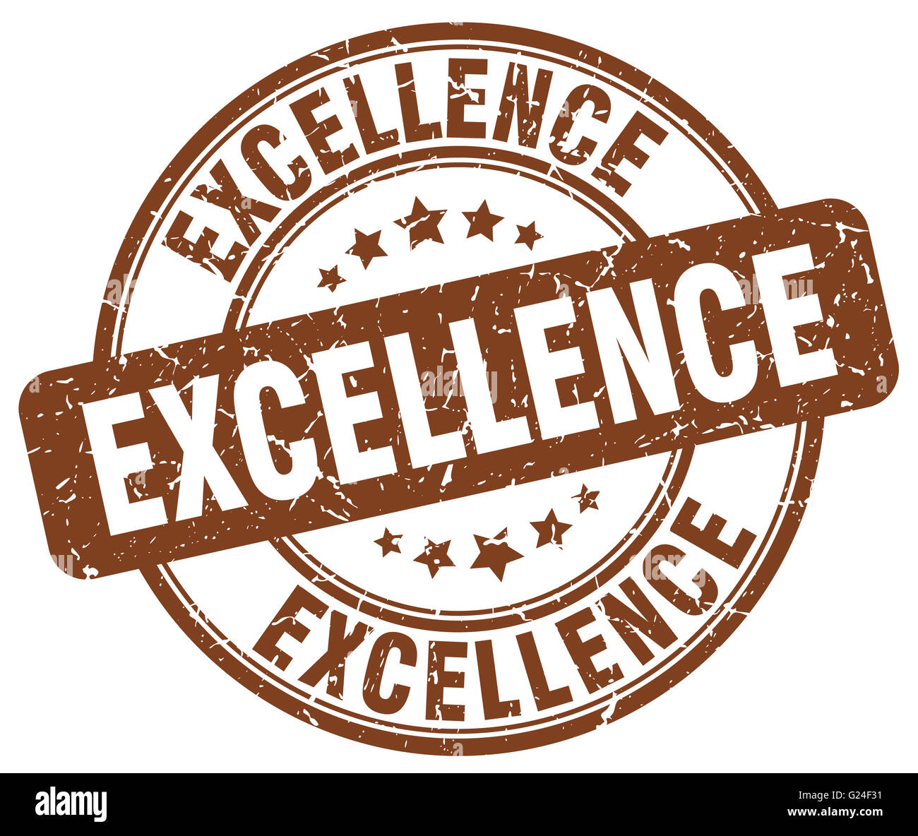 excellence brown grunge round vintage rubber stamp Stock Photo - Alamy