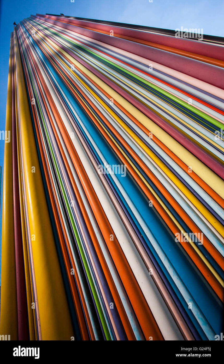 Colourful structure in La Defense region of Paris Stock Photo - Alamy