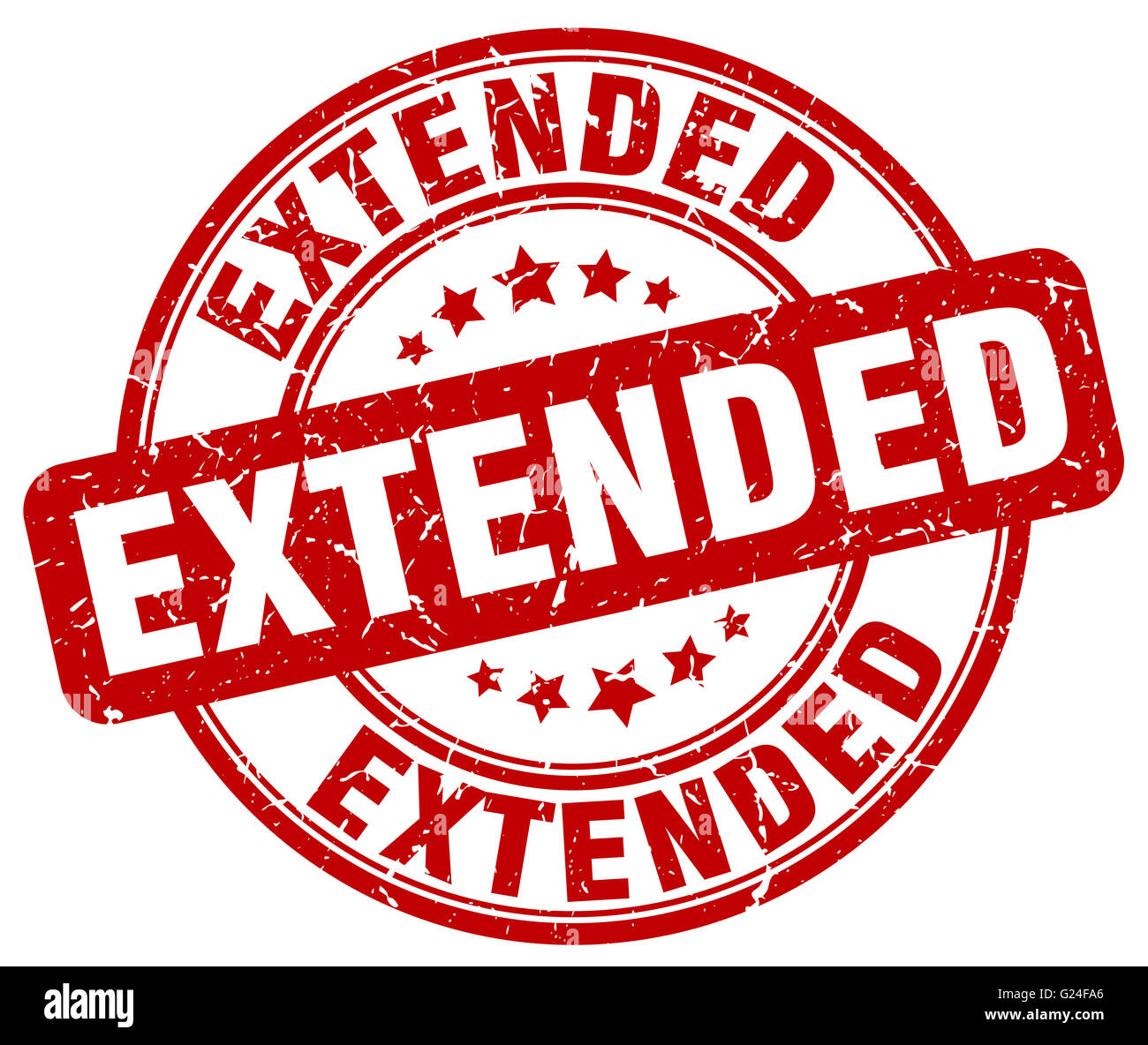 extended red grunge round vintage rubber stamp Stock Photo - Alamy