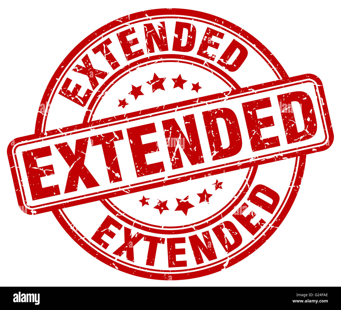 extended red grunge round vintage rubber stamp Stock Photo - Alamy