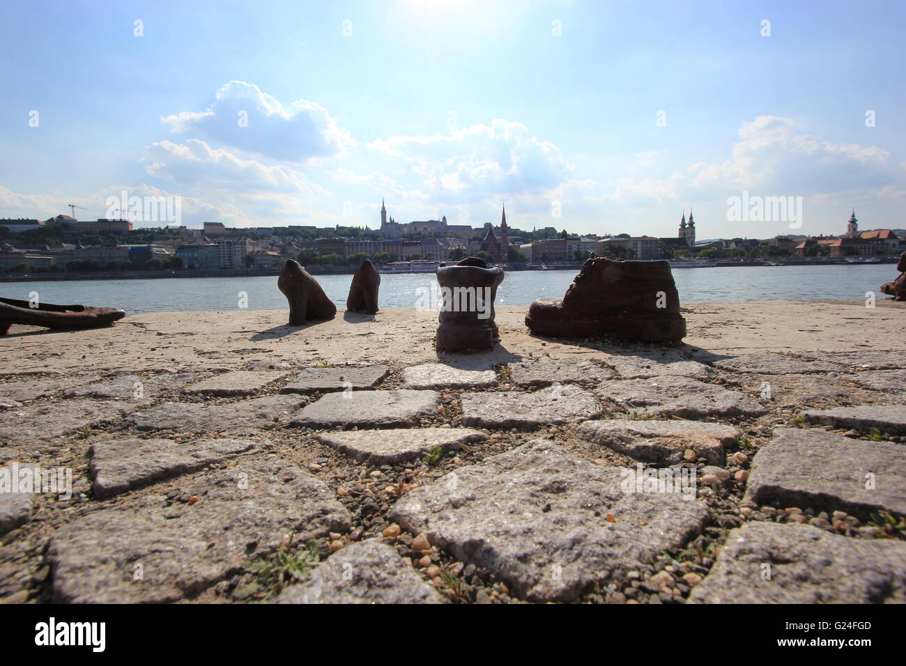 Shoes on the Danube Bank memorial, Budapest, Hungary Stock Photo - Alamy