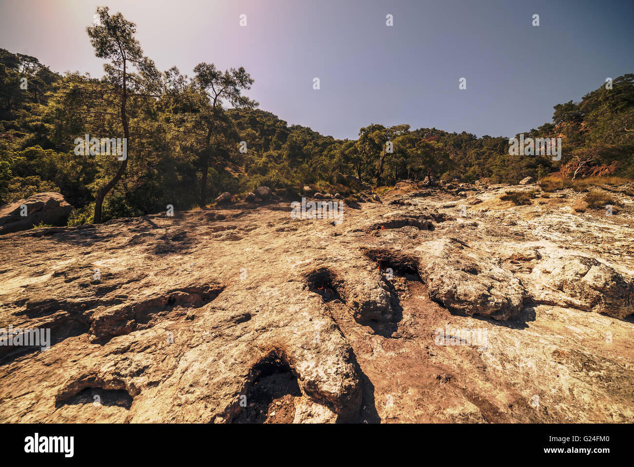 Yanartas, flaming stone, geographical feature in Antalya Province ...