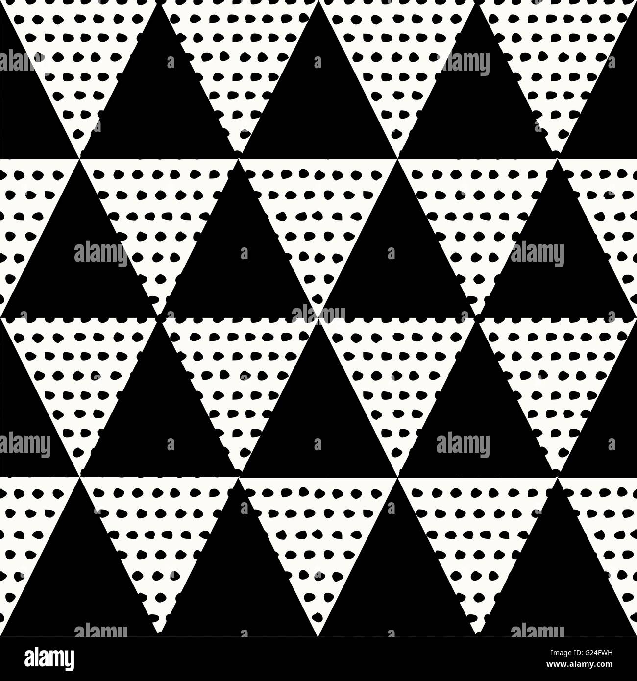 Abstract geometric seamless repeat pattern in black and white. Modern ...