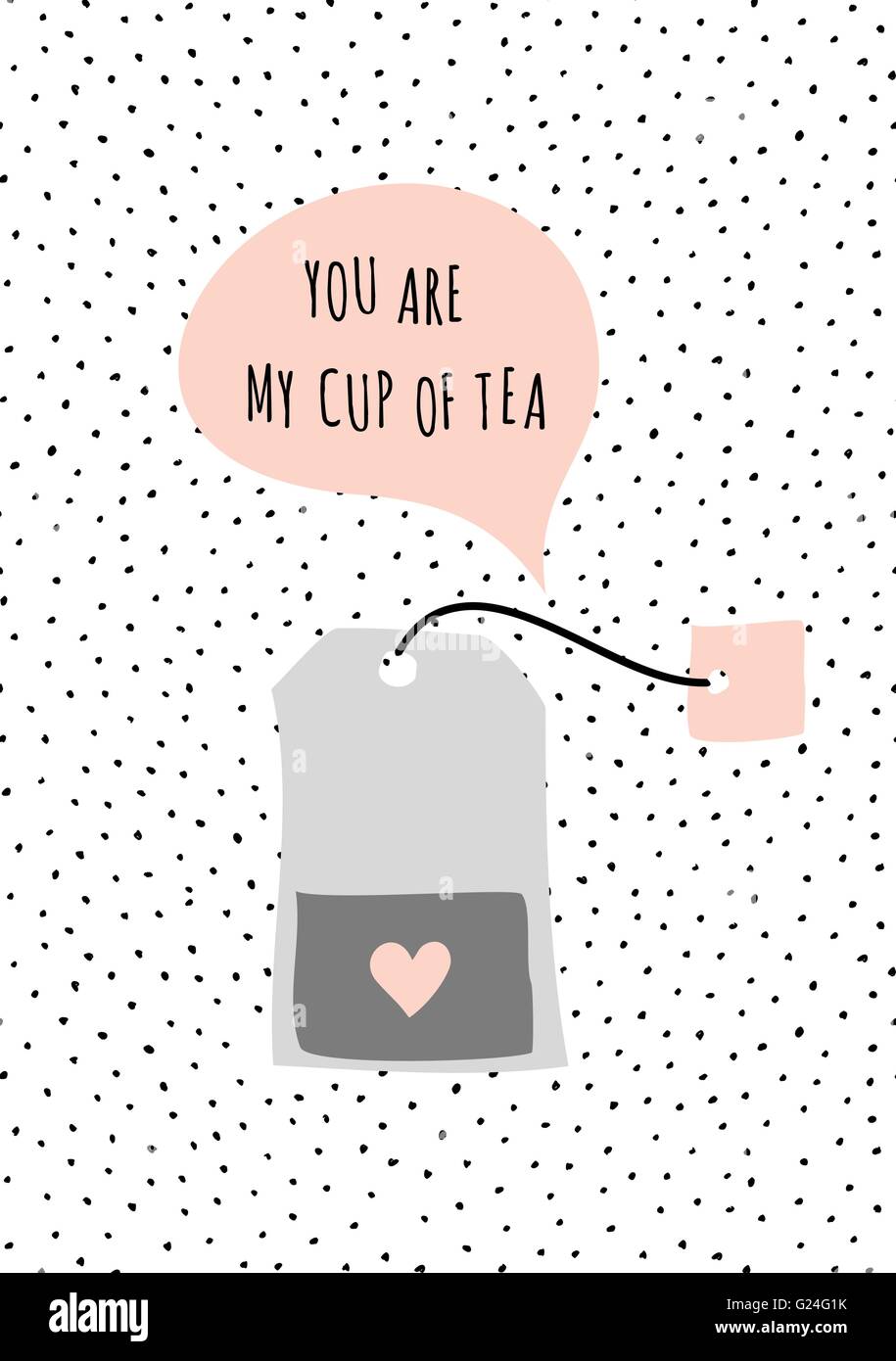 Cute and modern St. Valentine's Day greeting card template "You Are My ...