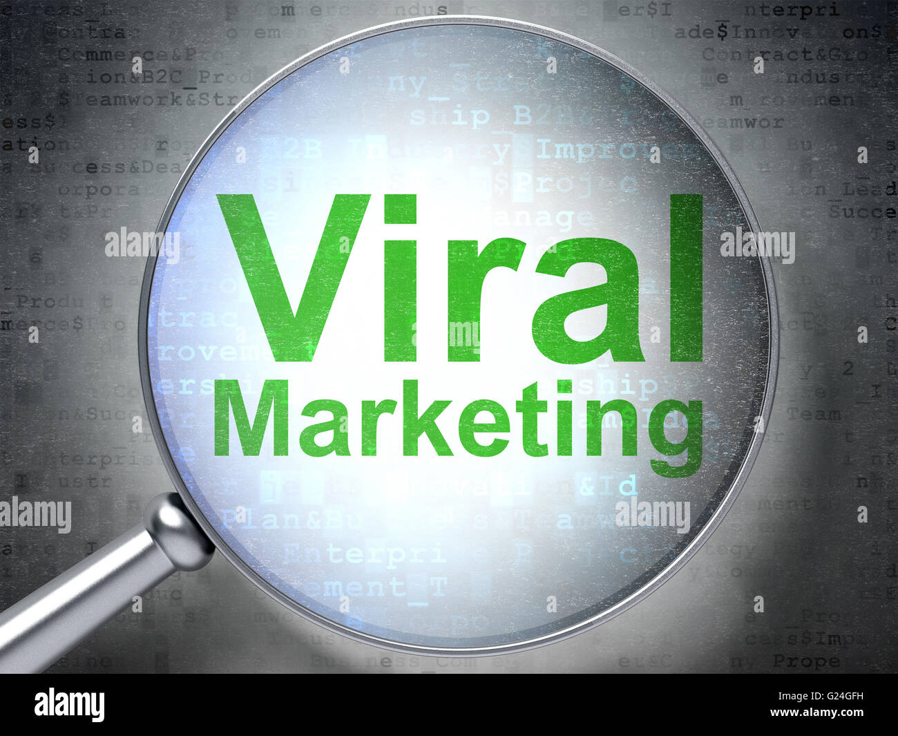 Marketing concept: Viral Marketing with optical glass Stock Photo - Alamy