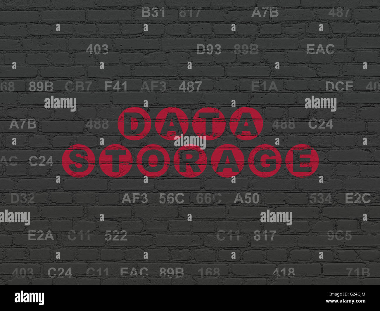 Information concept: Data Storage on wall background Stock Photo - Alamy