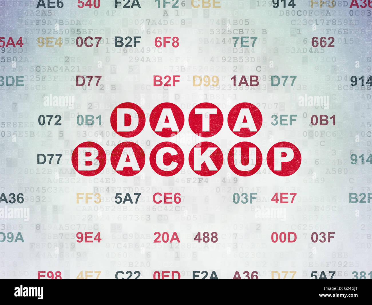 Data concept: Data Backup on Digital Data Paper background Stock Photo ...