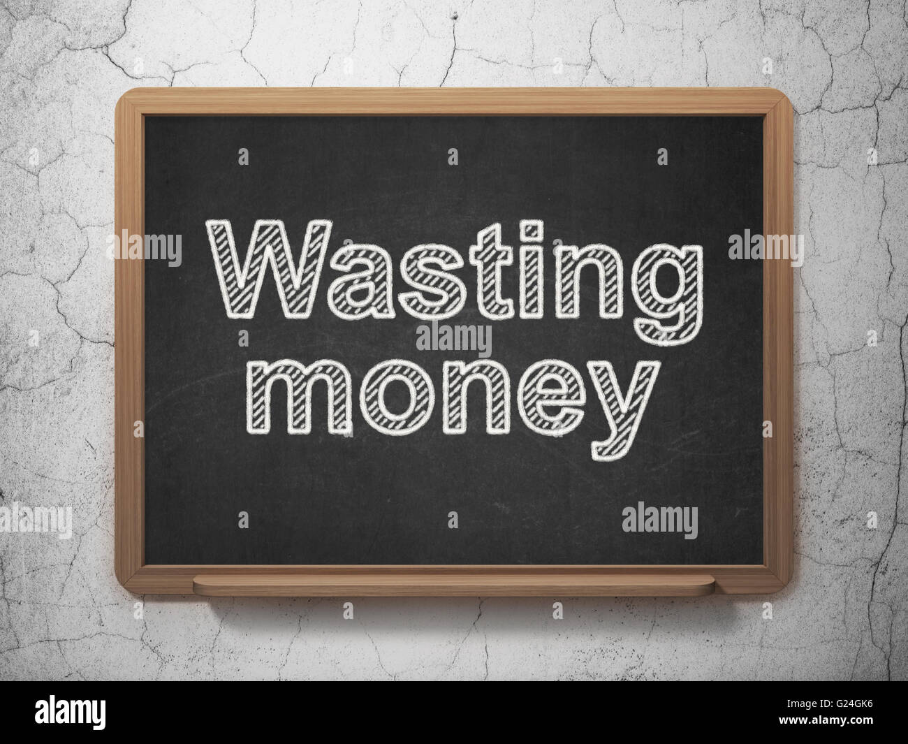 Money concept: Wasting Money on chalkboard background Stock Photo - Alamy