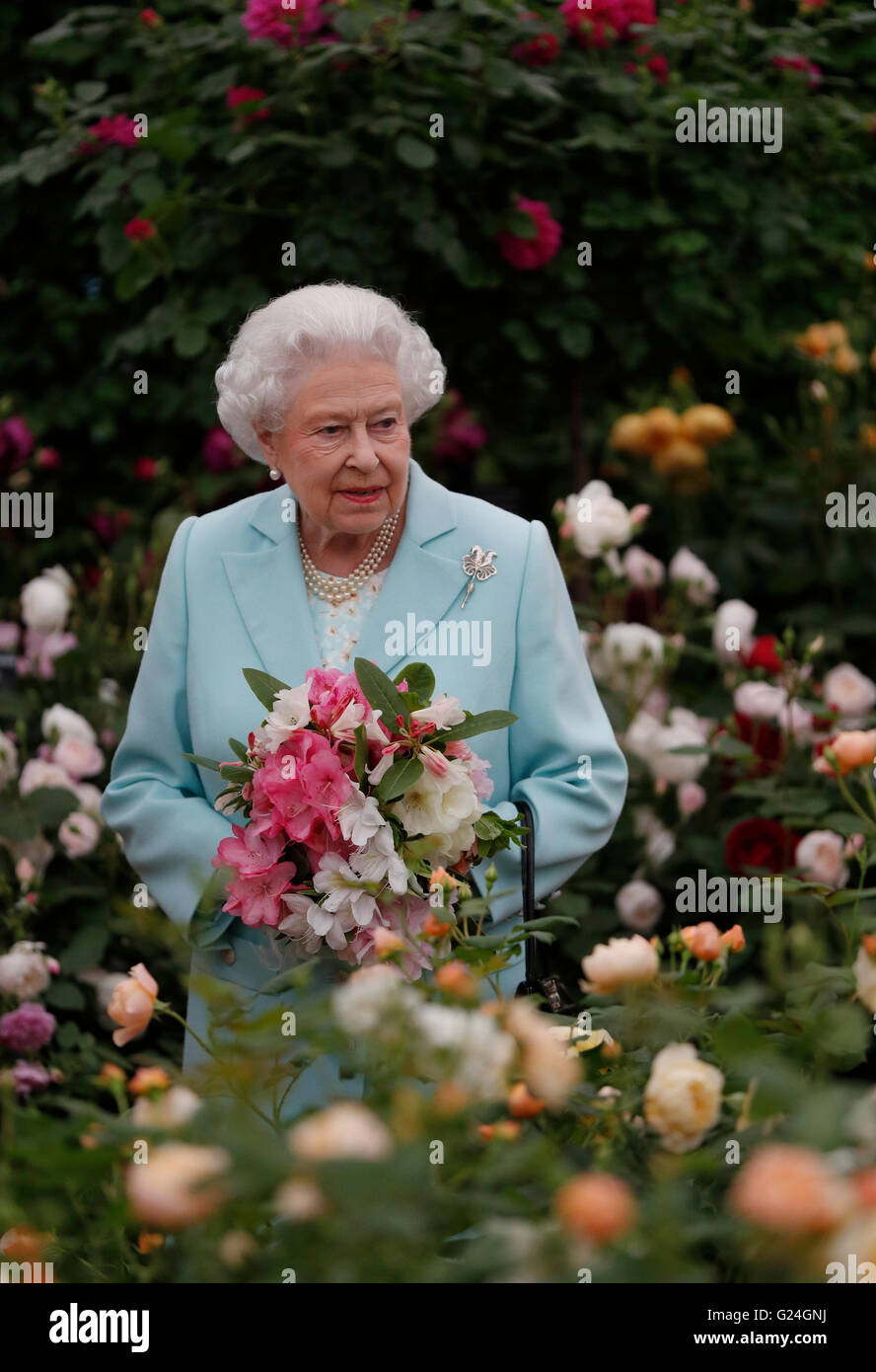 Britain's Queen Elizabeth II is pictured as she visits the David Austin ...