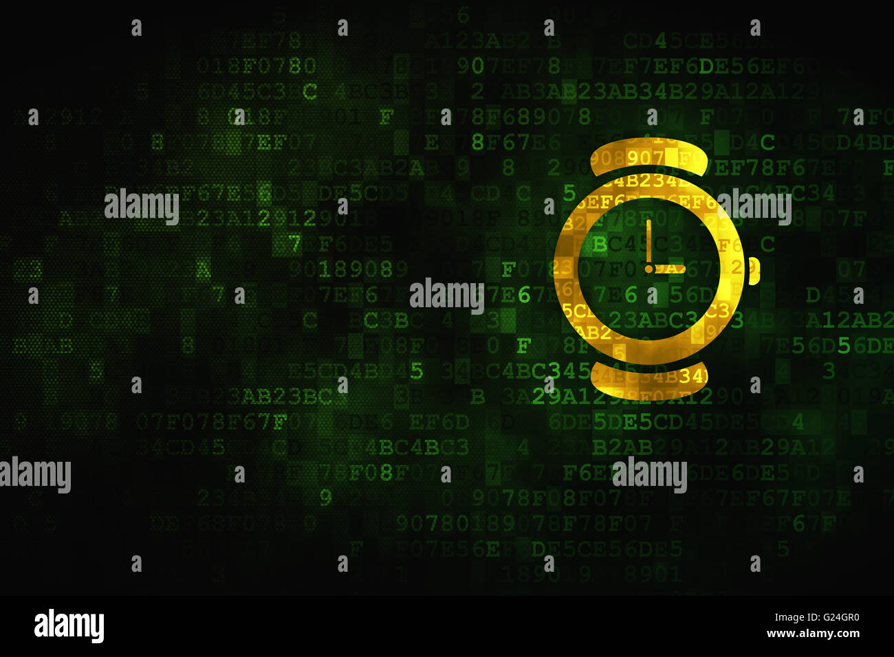 Time concept: Hand Watch on digital background Stock Photo - Alamy