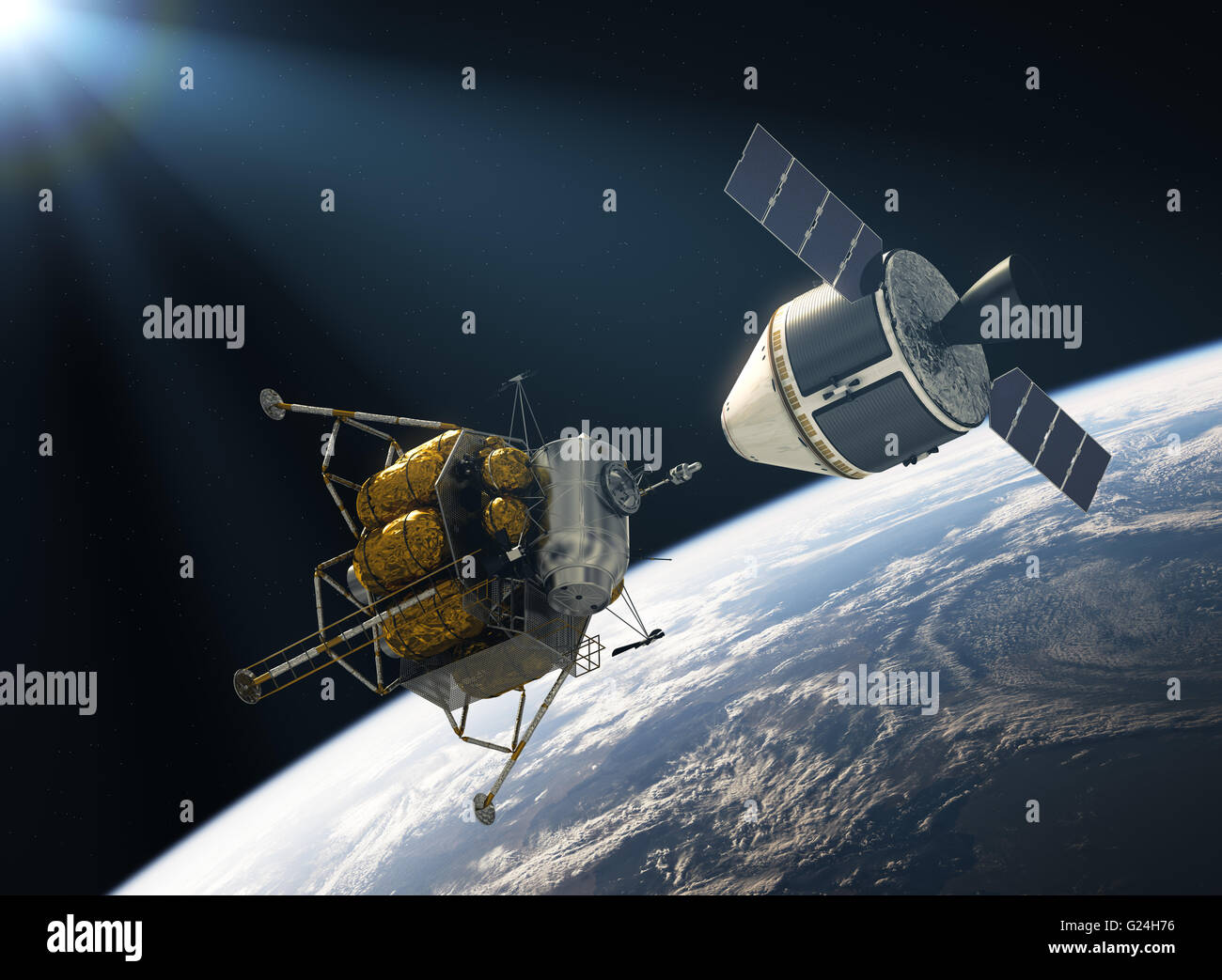 Crew Exploration Vehicle Docking Stock Photo - Alamy